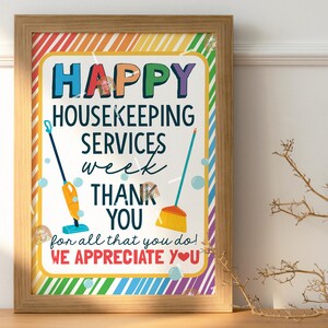Housekeeping Week Card Printable, Housekeeping Appreciation Week Gift ...