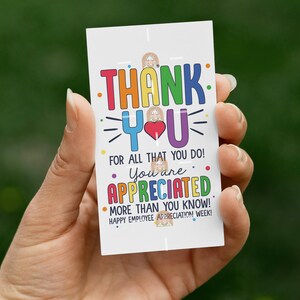 Employee Appreciation Week Gift Tag Printable, Staff Appreciation ...