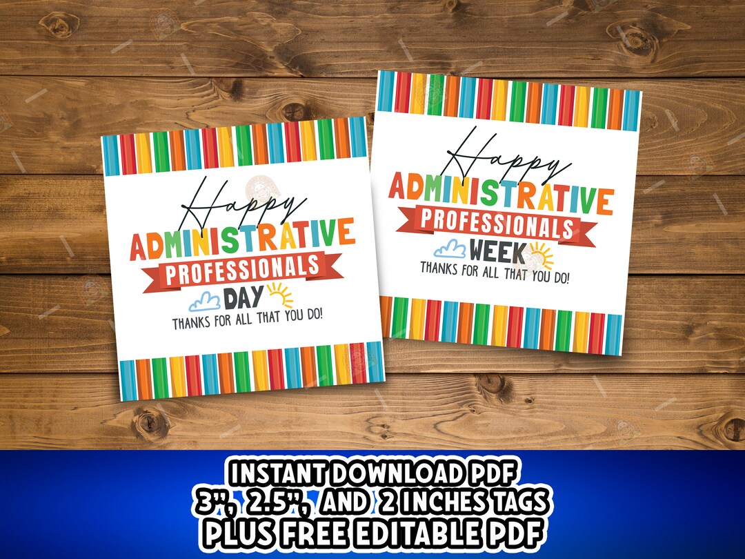 Administrative Professionals Day Tag, Administrative Professional Day ...