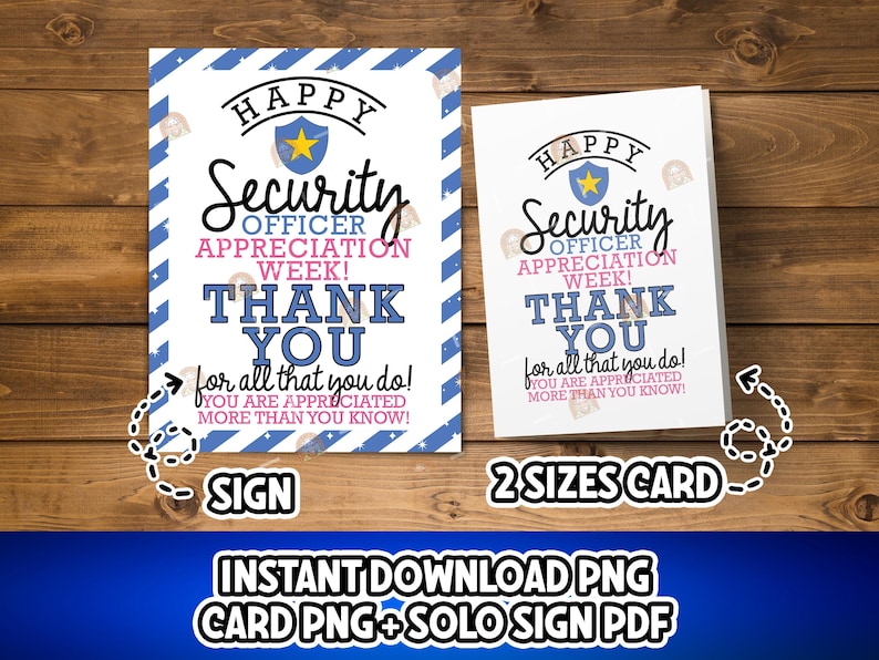 Security Officers Week Sign Printable, Security Officers Appreciation ...