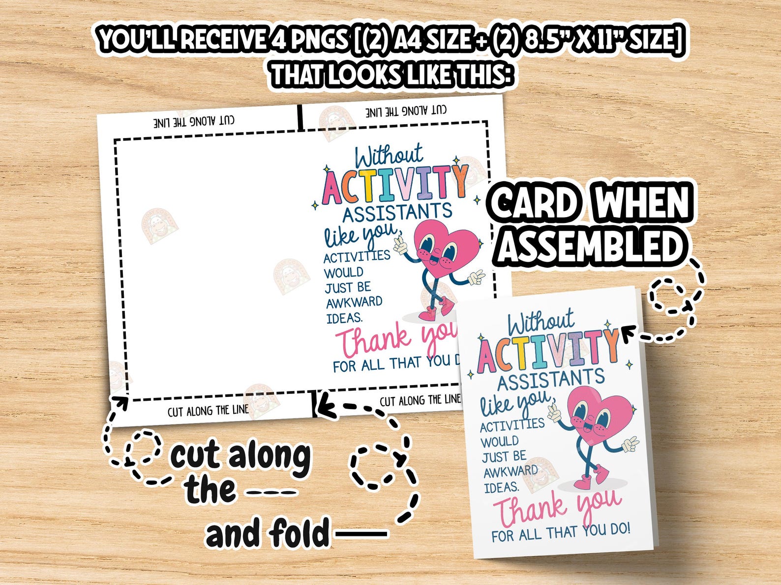 Activity Assistants Gift, Printable Activity Professionals Week , Thank ...