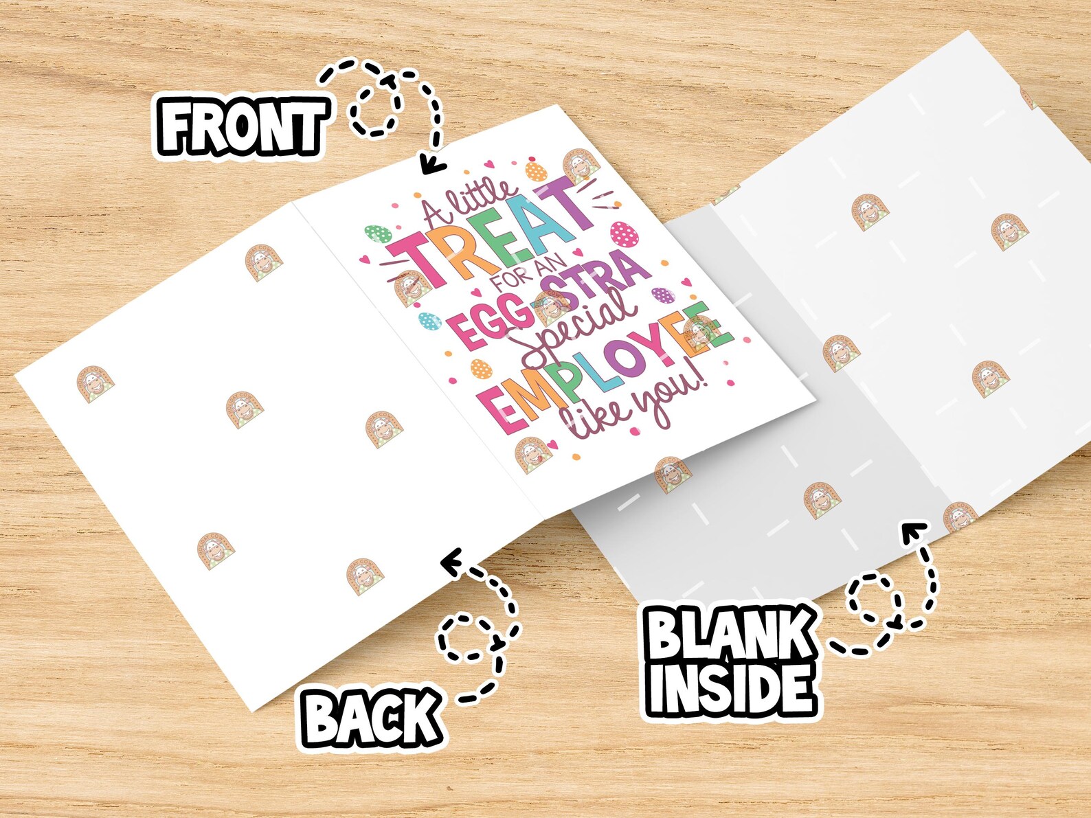 Easter Employee Gift, Printable Thank You Employee Easter Card, Staff ...