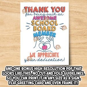 School Board Member Gifts, Printable School Board Recognition Month ...