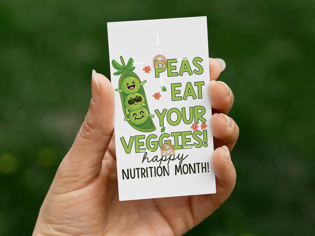 Printable Nutrition Month Gift Tag, School Nutrition Month Tag ...
