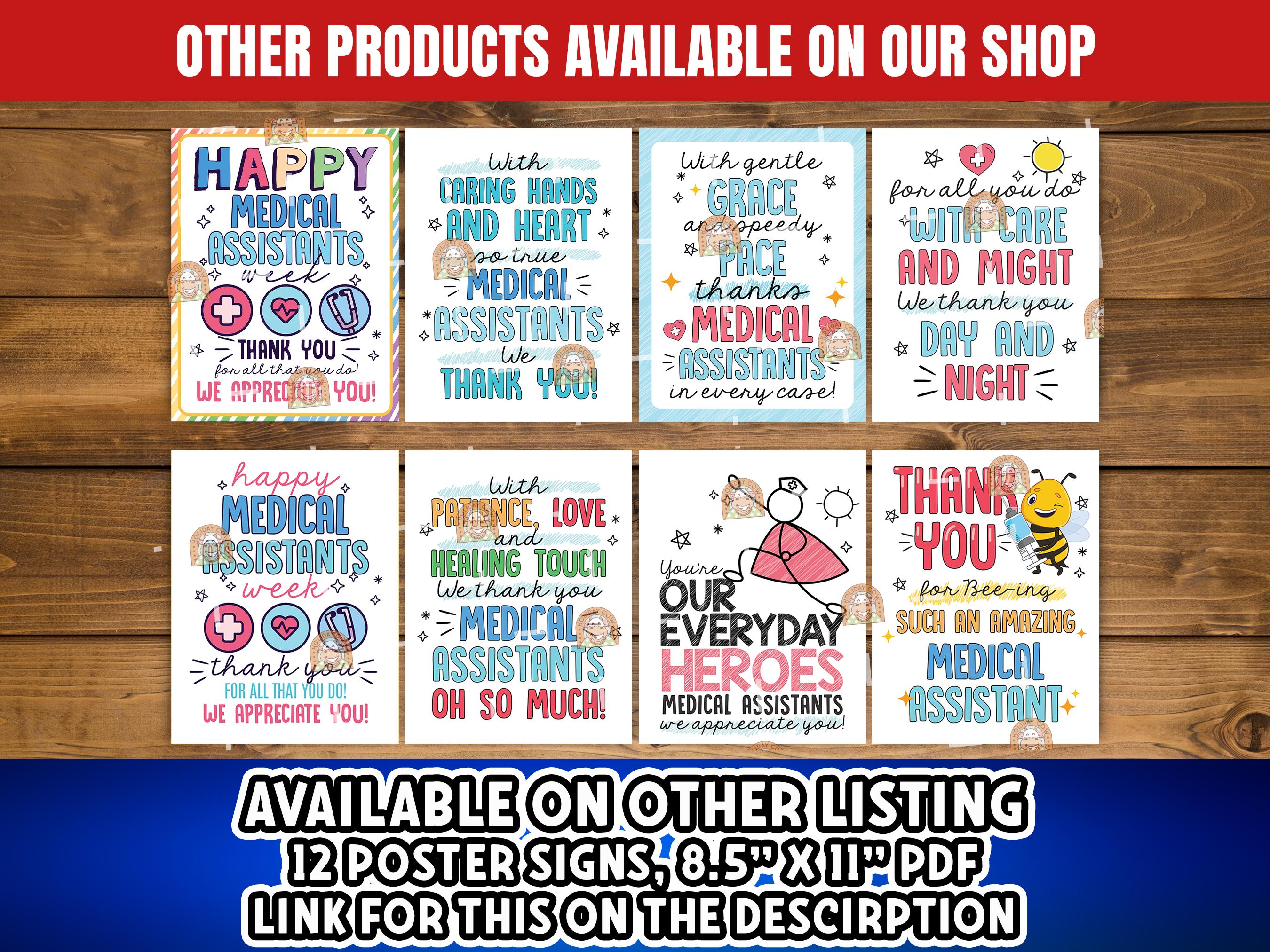 Medical Assistant Week Sign Printable, Medical Assistant Gift, Happy MA ...