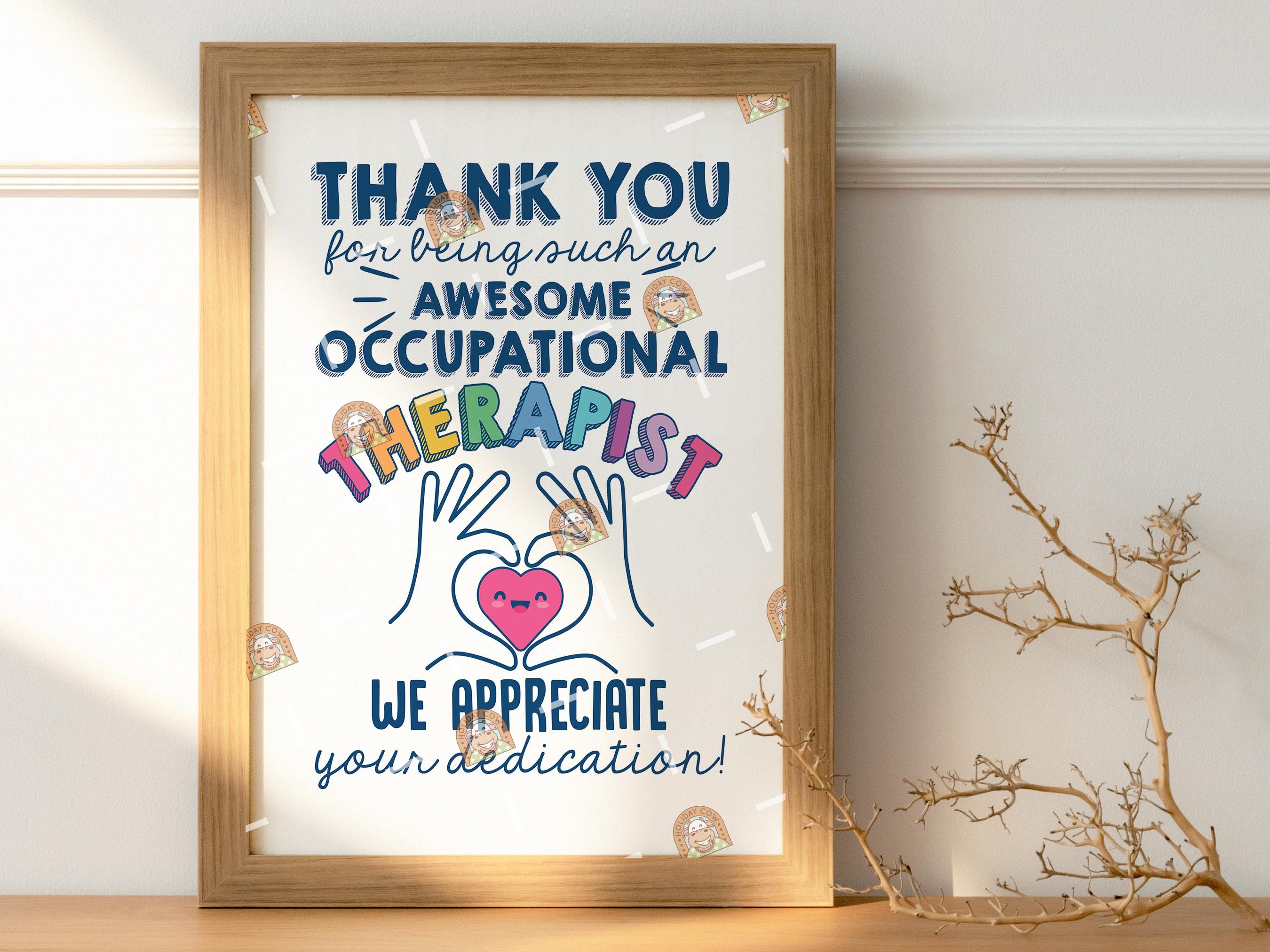 Printable Occupational Therapist Gift, OT Card, Occupational Therapy ...