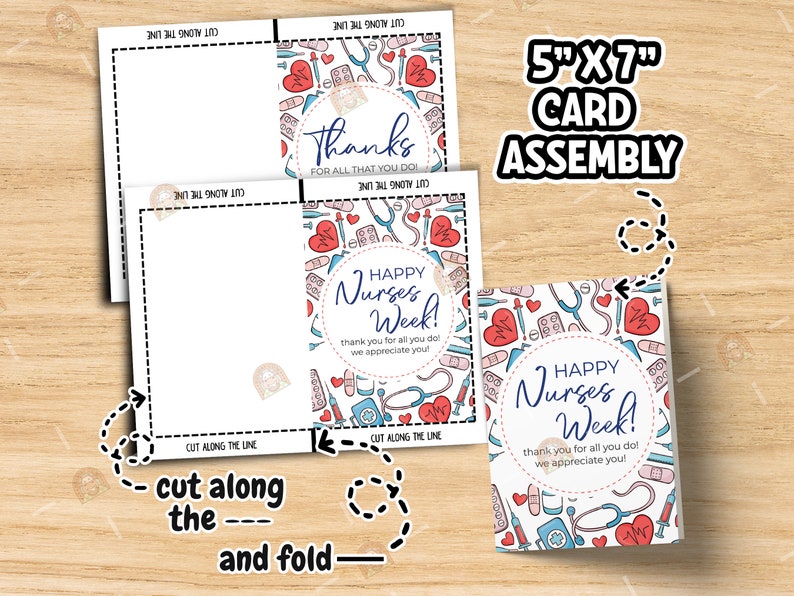 National Nurses Week Card Printable, Nurse Appreciation Card, Happy ...