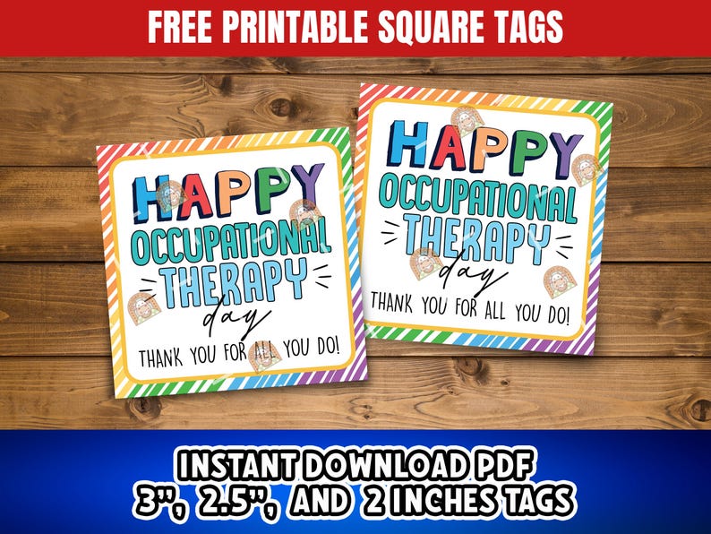 Occupational Therapy Day Signs Printable, Occupational Therapists Gift ...