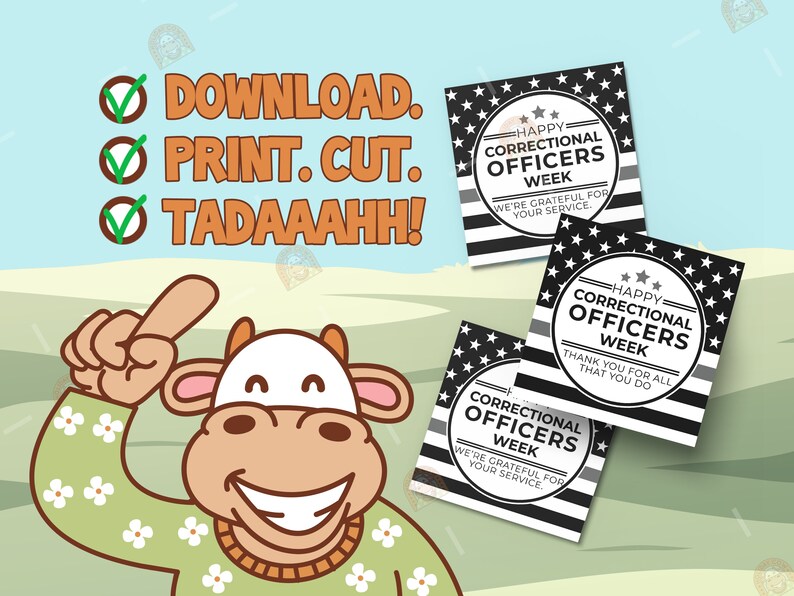 Correctional Officers Week Gift Tags Printable, Correctional Officer ...