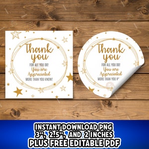 Employee Appreciation Tags Printable, Employee Appreciation Day Tags ...