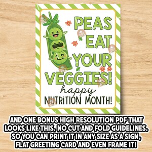 Nutrition Month Gift Printable, School Nutrition Month Décor, Nutrition ...