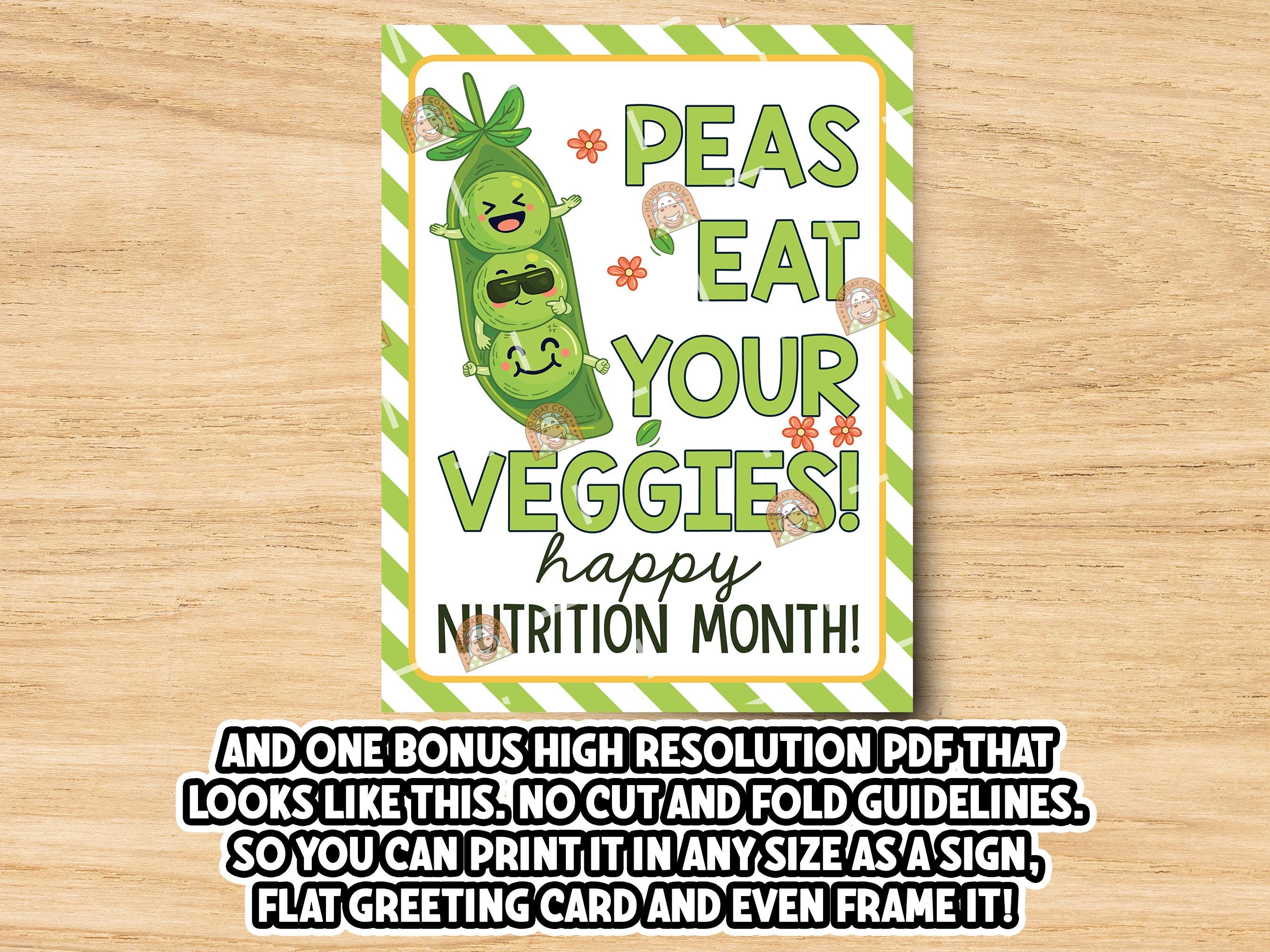 Nutrition Month Gift Printable, School Nutrition Month Décor, Nutrition ...
