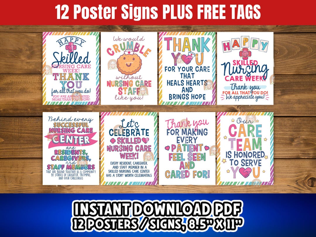 Skilled Nursing Care Week Signs Printable, National Skilled Nursing ...