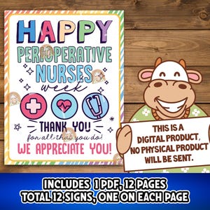 Perioperative Nurses Week Signs Printable, Operating Room Nurse Week ...