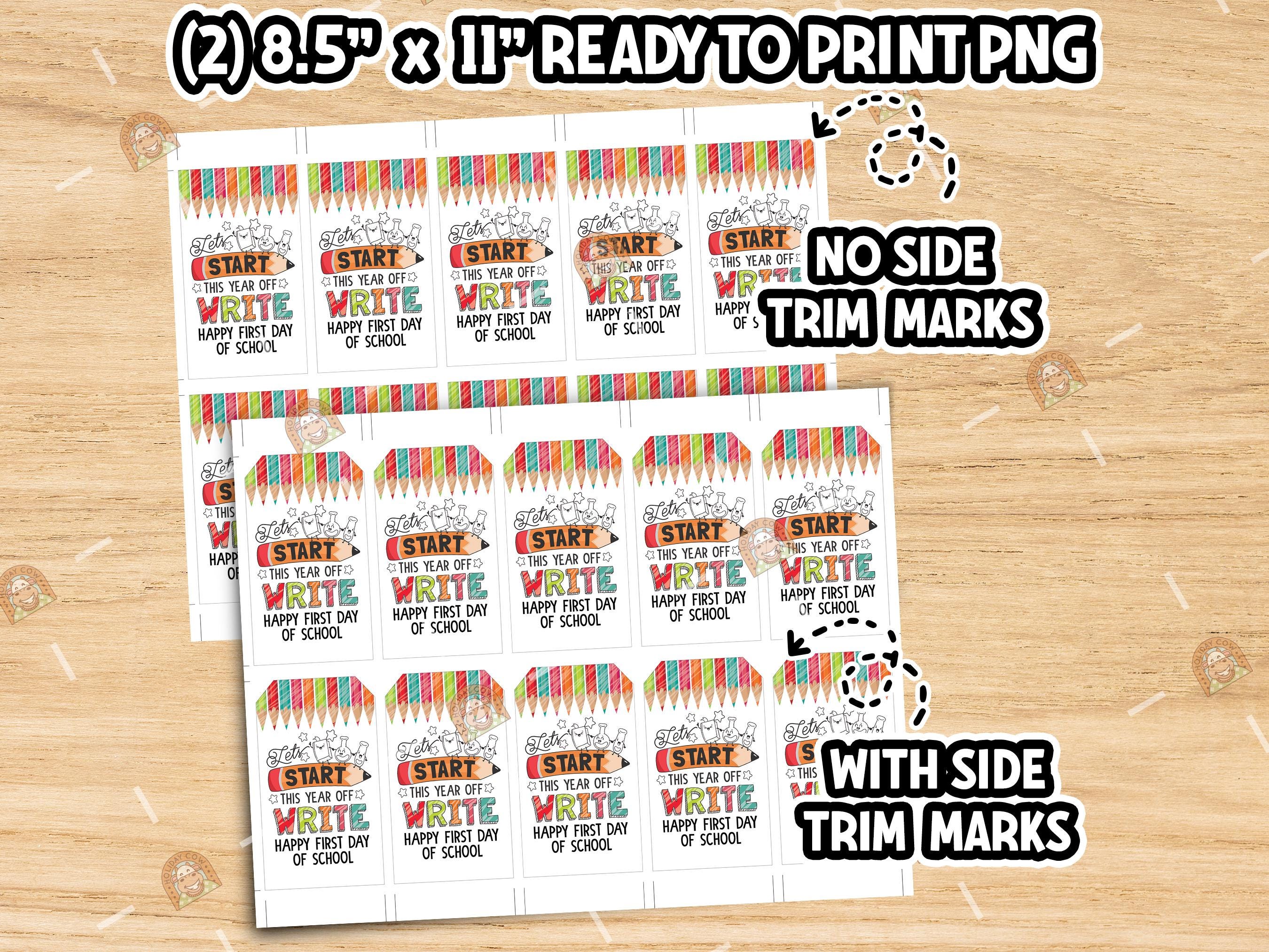 Back to School Tags Printable, Lets Start This Year off Write, First ...