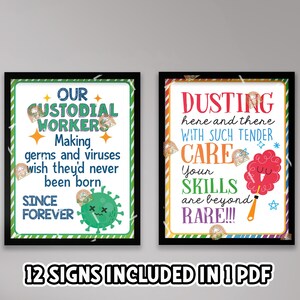 Custodial Workers Day Signs Printable, Custodial Worker Appreciation ...