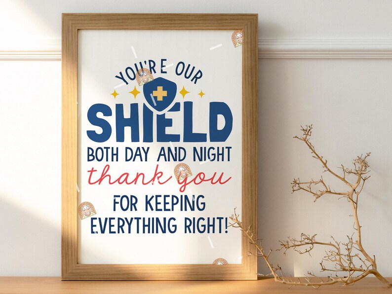 Thank You Police Officers Gift Printable, Hospital Security Officer ...