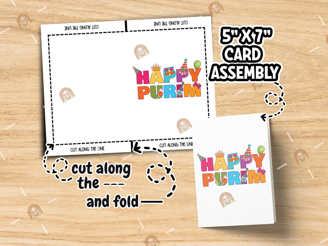 Printable Purim Tags, Purim Gift Tags, Purim Card, Purim Sign, Purim ...