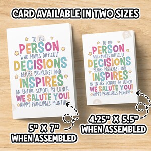 Principals Month Gift, Printable Principal Appreciation Card, School ...