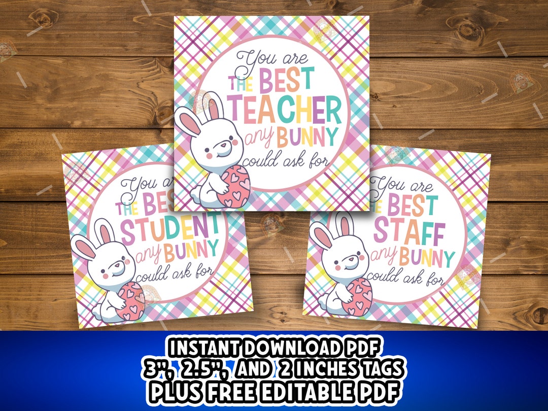 Best Teacher Any Bunny Could Ask for Easter Bunny Teacher Appreciation ...