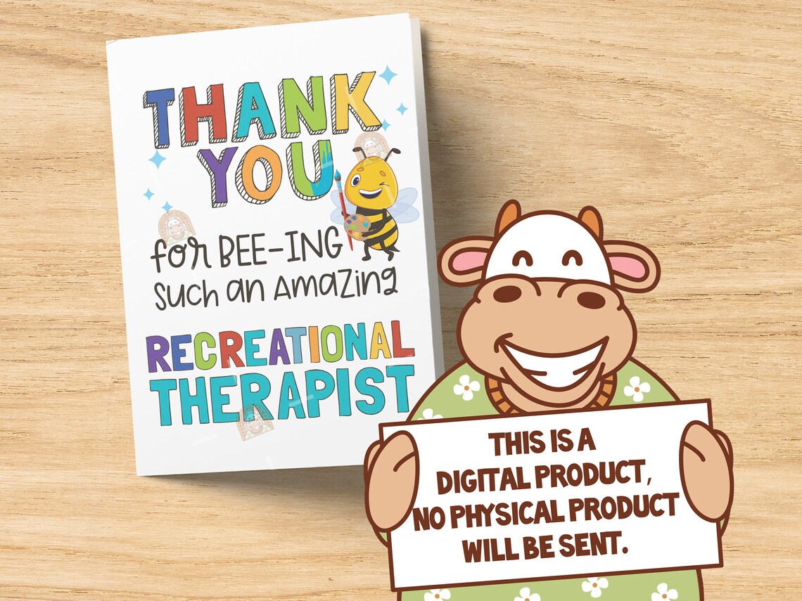 Recreational Therapists Card Printable, Humorous Recreational Therapist ...