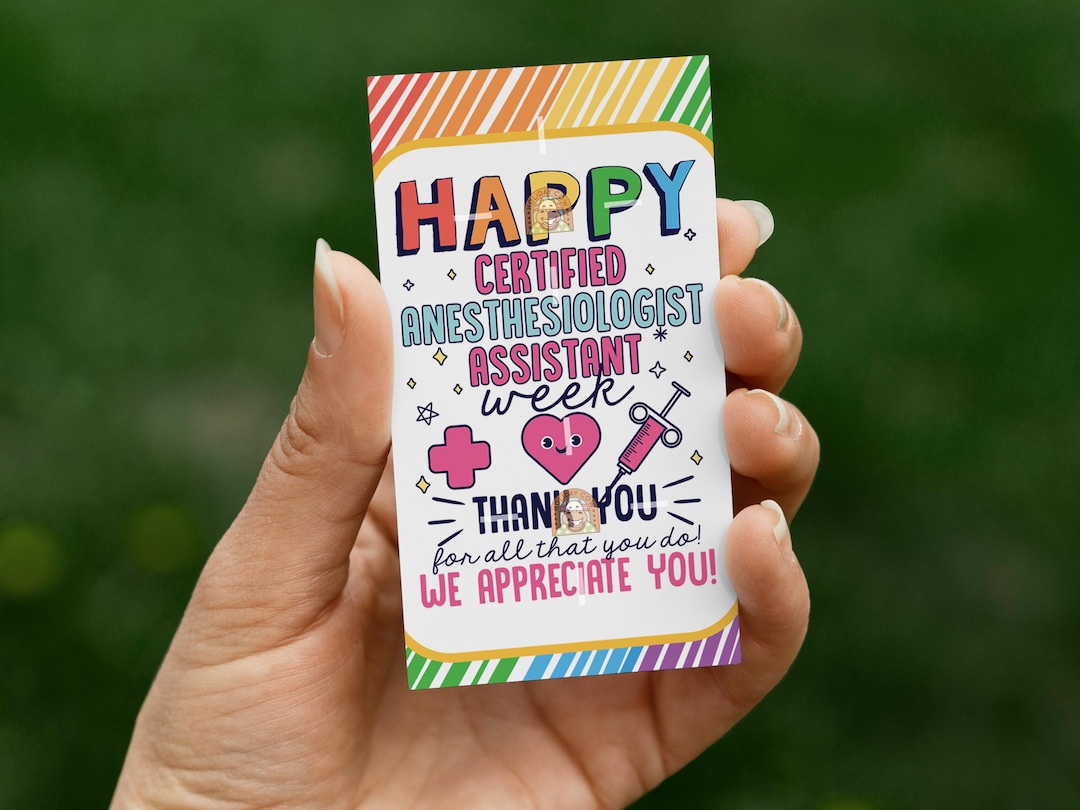 Printable CAA Week Gift Tag, CAA Week Tag, National Certified ...
