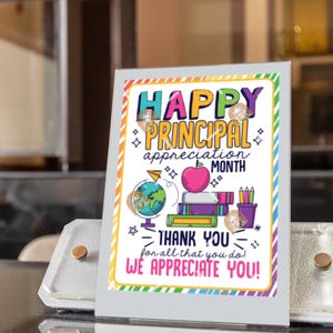 Principal Appreciation Month Card Printable, National Principals' Month ...