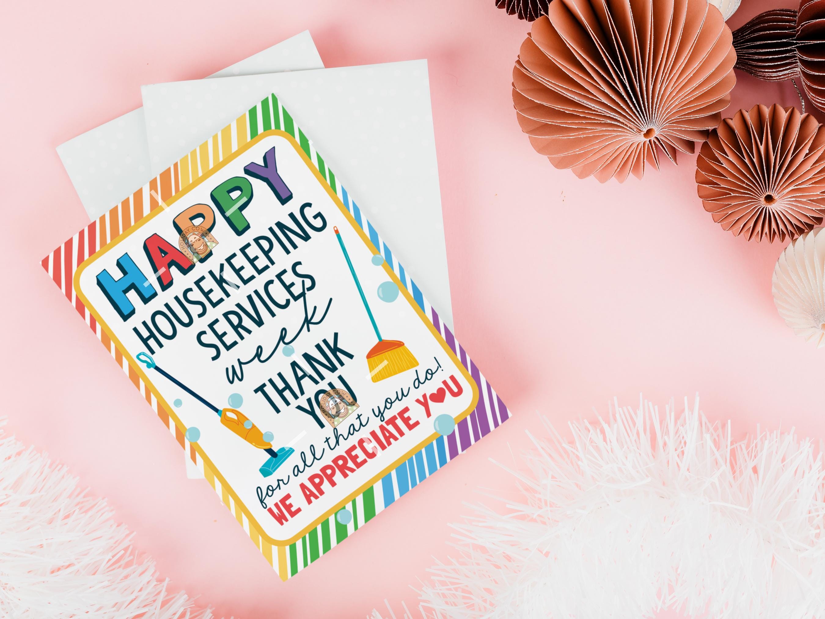 Housekeeping Week Card Printable, Housekeeping Appreciation Week Gift ...