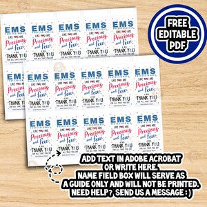 EMS Week Gift Tag, Ems Week Tag Printable, Ems Appreciation Tag ...