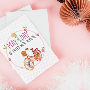 May Day Sign, Happy May Day Gift, Printable Card, Spring May Day Basket ...