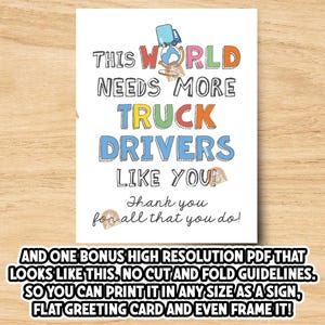 Truck Driver Appreciation Gift, Truck Driver Appreciation Week Card ...