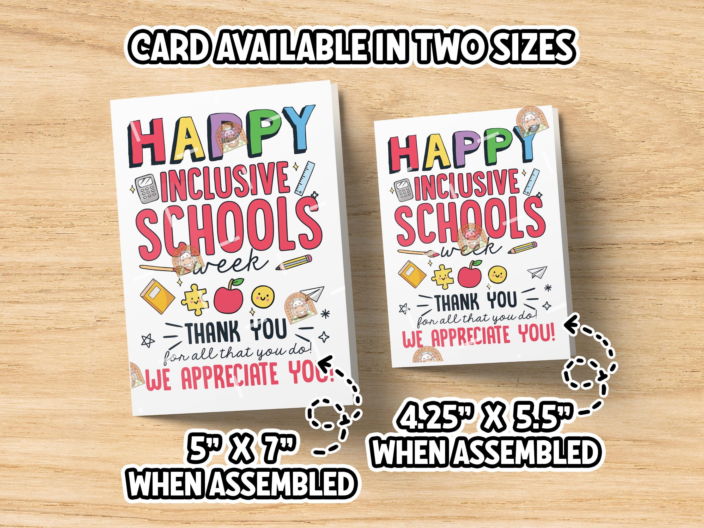 Inclusive Schools Week Sign Printable, Thank You Inclusive Education ...