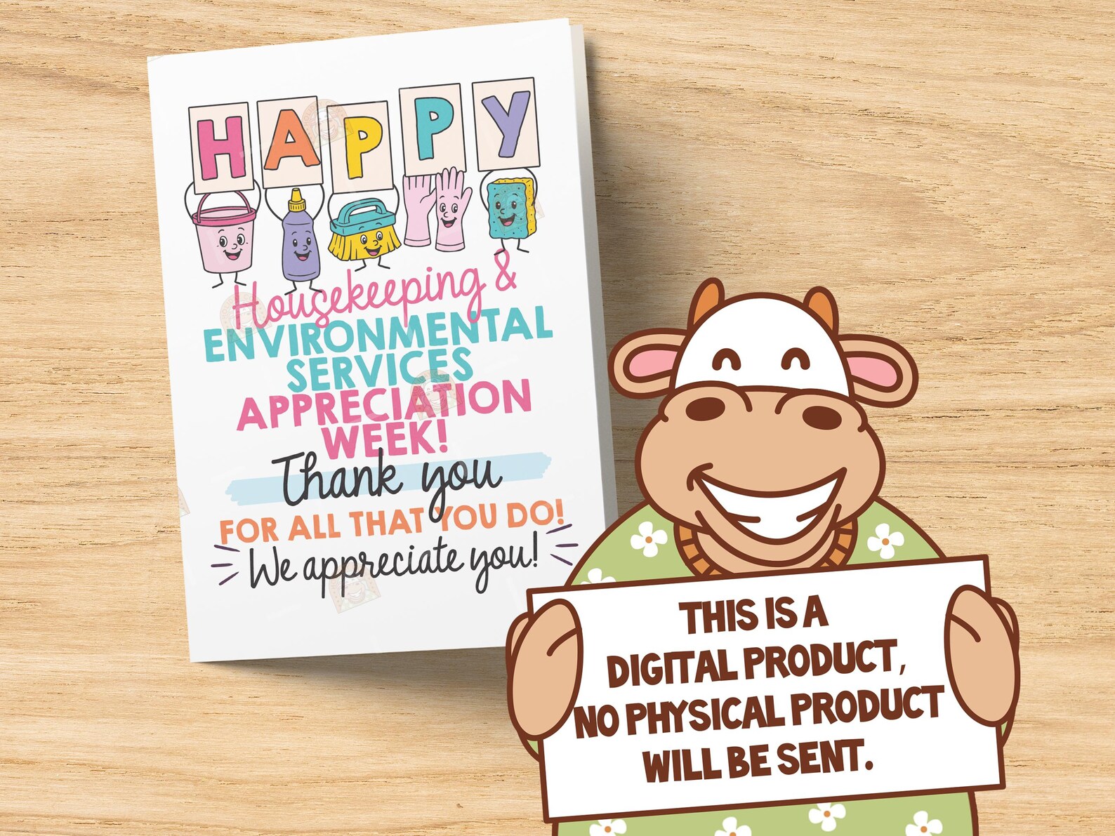 Housekeeping & Environmental Services Week Card for EVS Appreciation ...