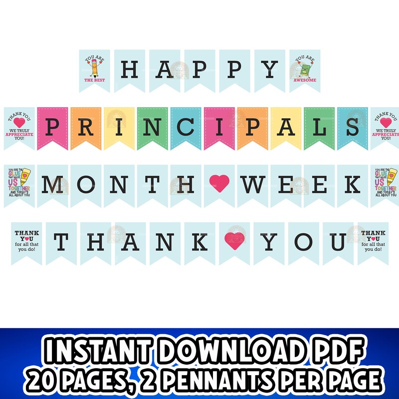 Happy Principals Day Banner - Etsy