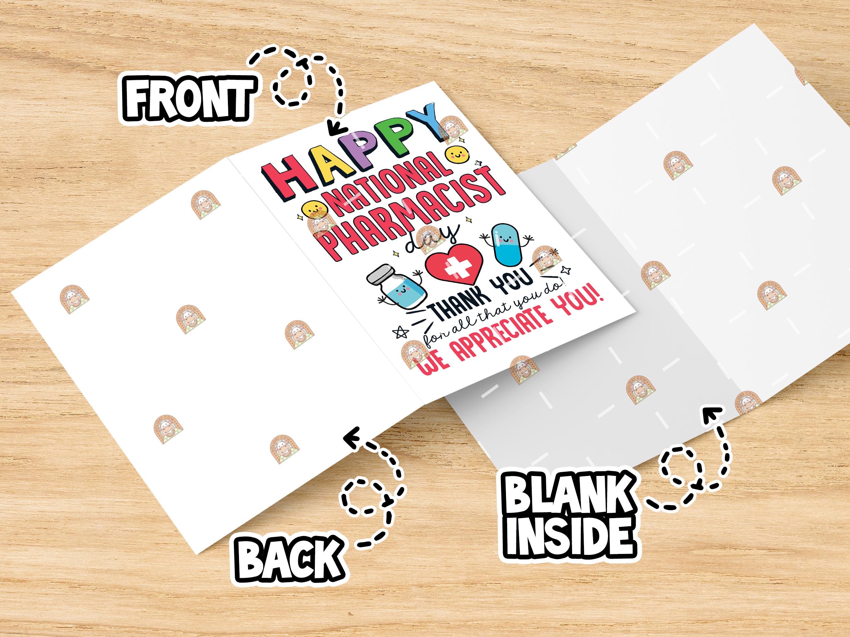 Pharmacist Day Card Printable, Thank You Pharmacist Gift Idea ...