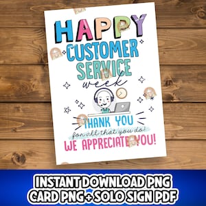 Customer Service Week Sign Printable, Happy Customer Service ...