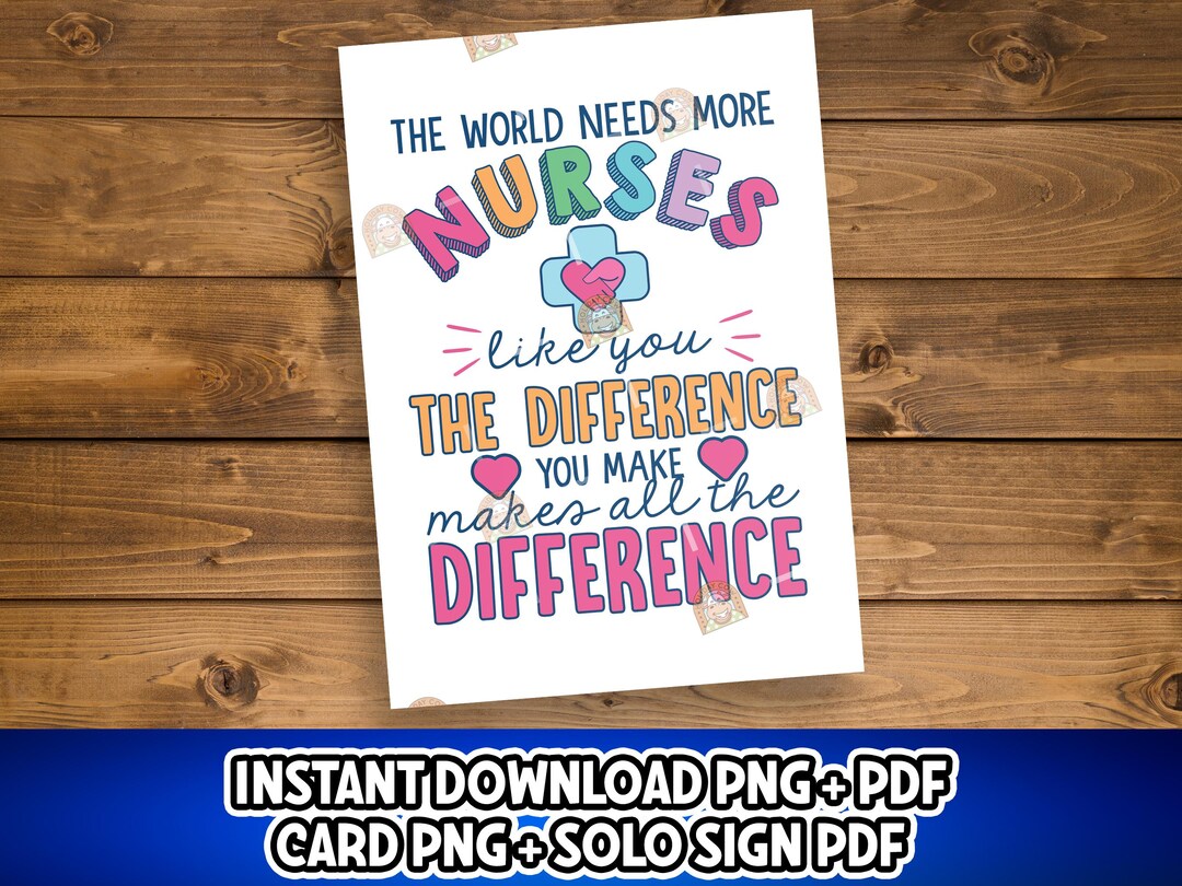 Nurse Gift, Printable Nurse Appreciation Gift for Nurses, School Nurse ...