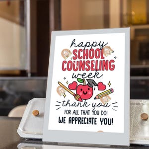 School Counseling Week Gifts, Printable National School Counselor Week ...