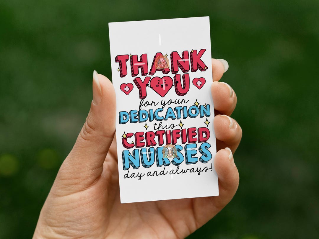 Certified Nurses Day Gift Tag, Certified Nurse Gift Tag, Certified ...
