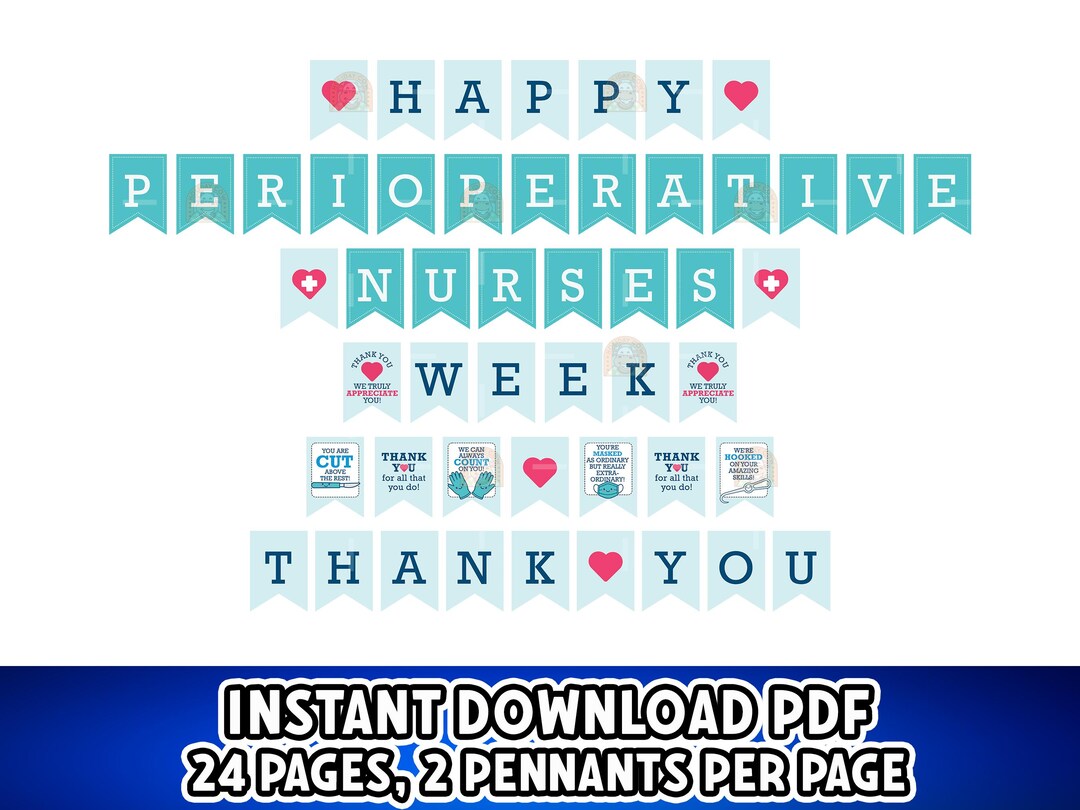 Perioperative Nurses Week Banner Printable, Periop Nurses Week Banner ...
