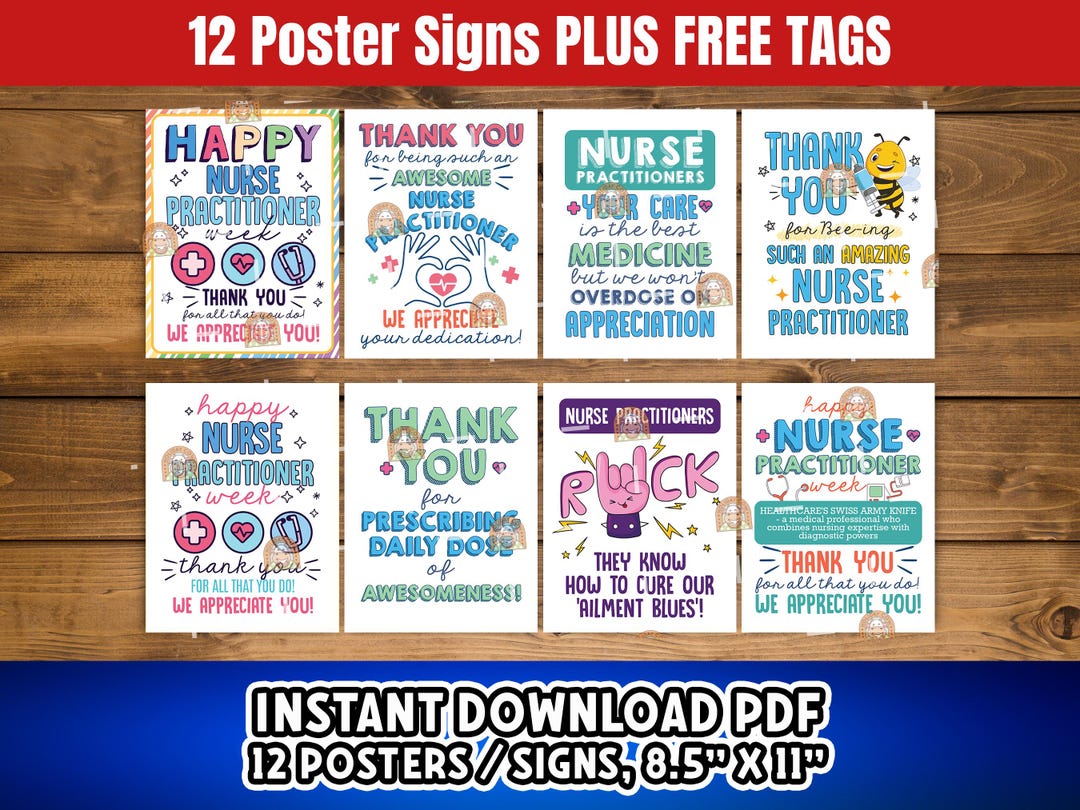 Nurse Practitioner Week Gift, Nurse Practitioner Week Signs Printable ...
