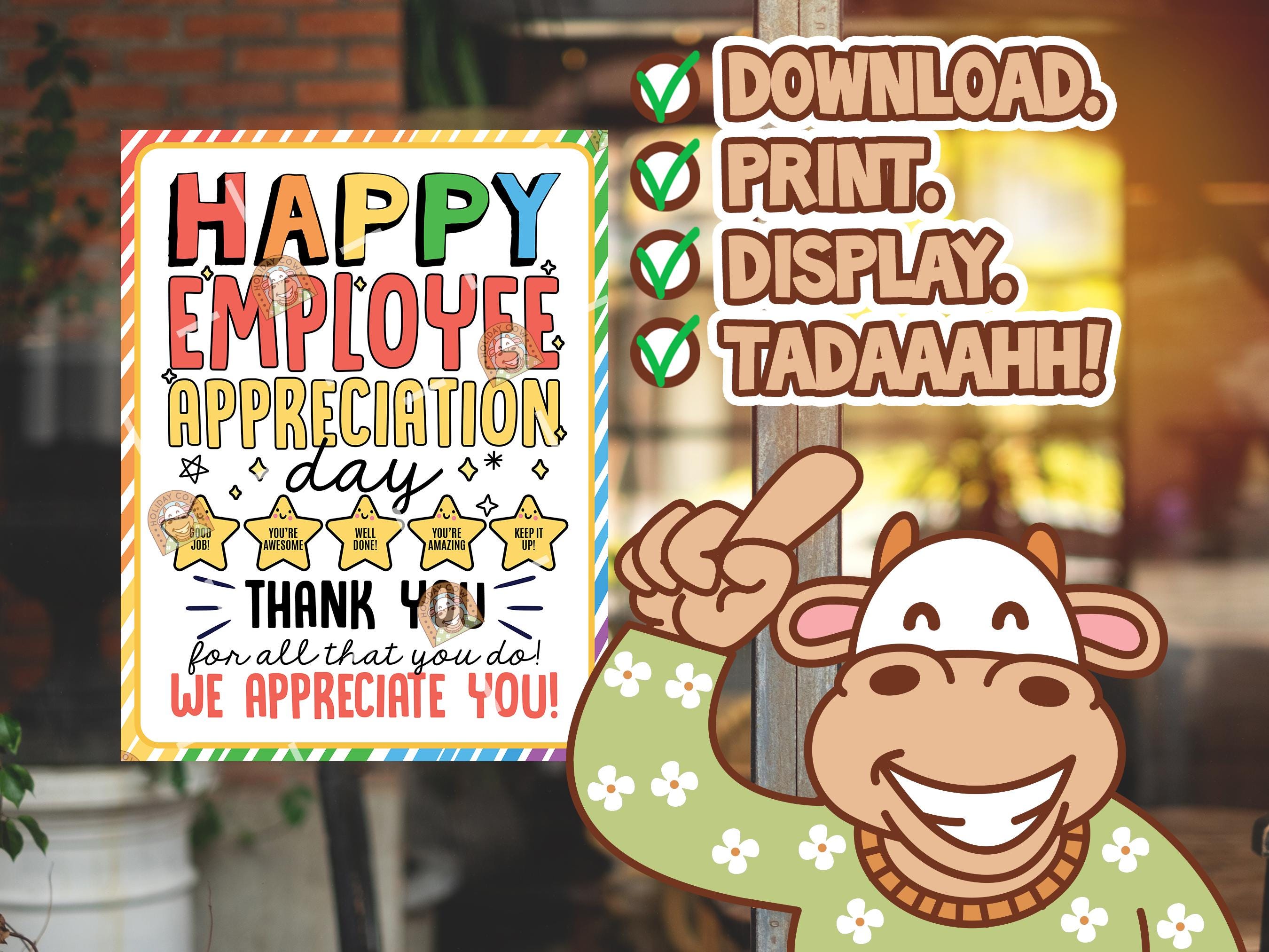 Employee Appreciation Week Posters Printable, Employee Gift, Employee ...