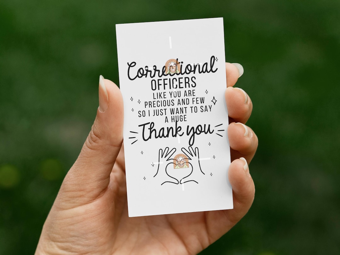 Correctional Officer Gift Tag Printable, Correctional Officer Week Tag ...
