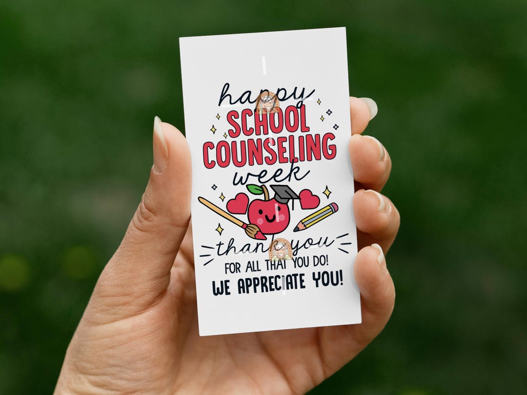 National School Counseling Week Gift Tag, Printable School Counseling ...