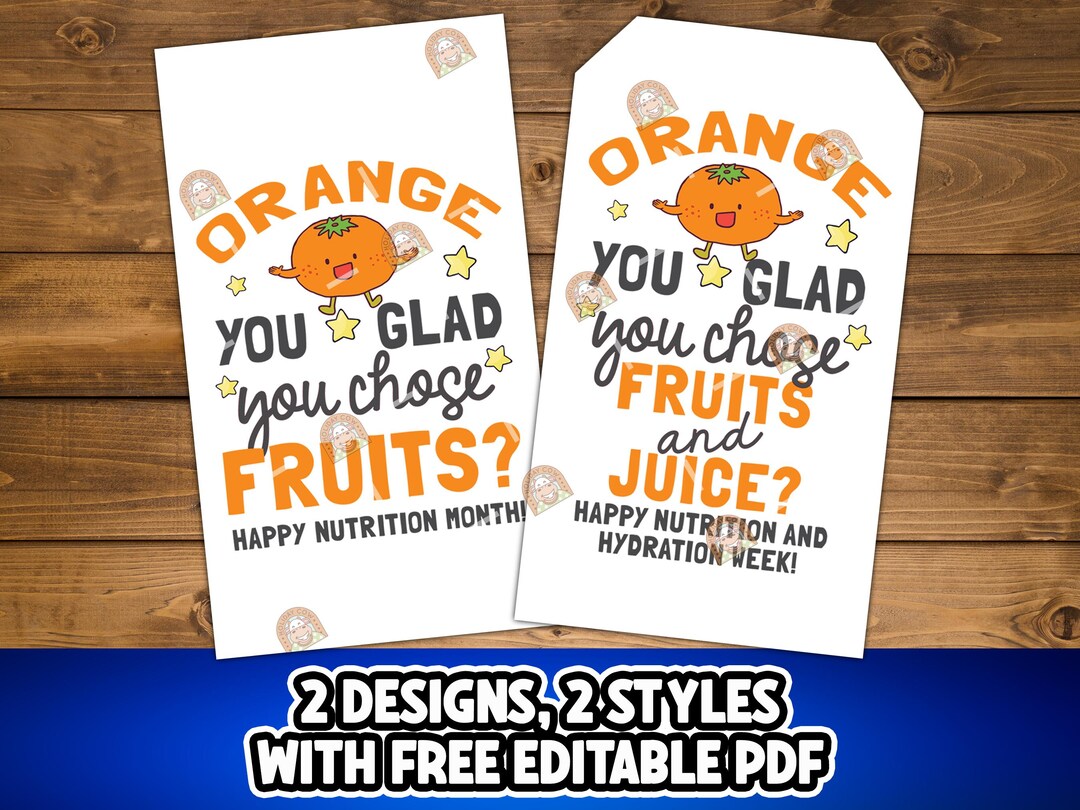 Printable Nutrition Month Gift Tag, School Nutrition Month Tag ...