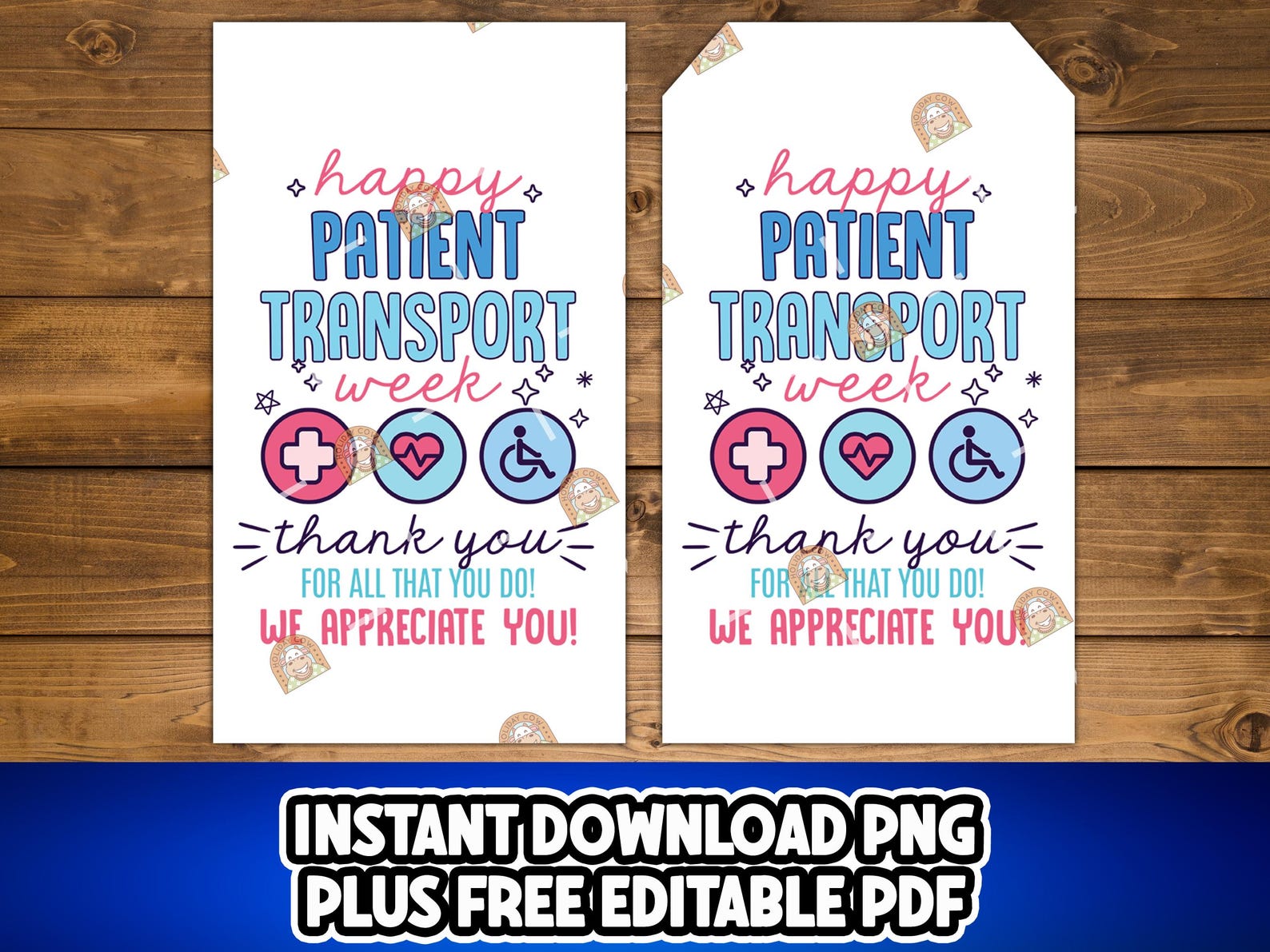Patient Transport Week Tags Printable, Thank You Patient Transporter ...