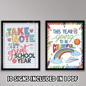 Back to School Sign First Day of School Classroom Decorations, First ...