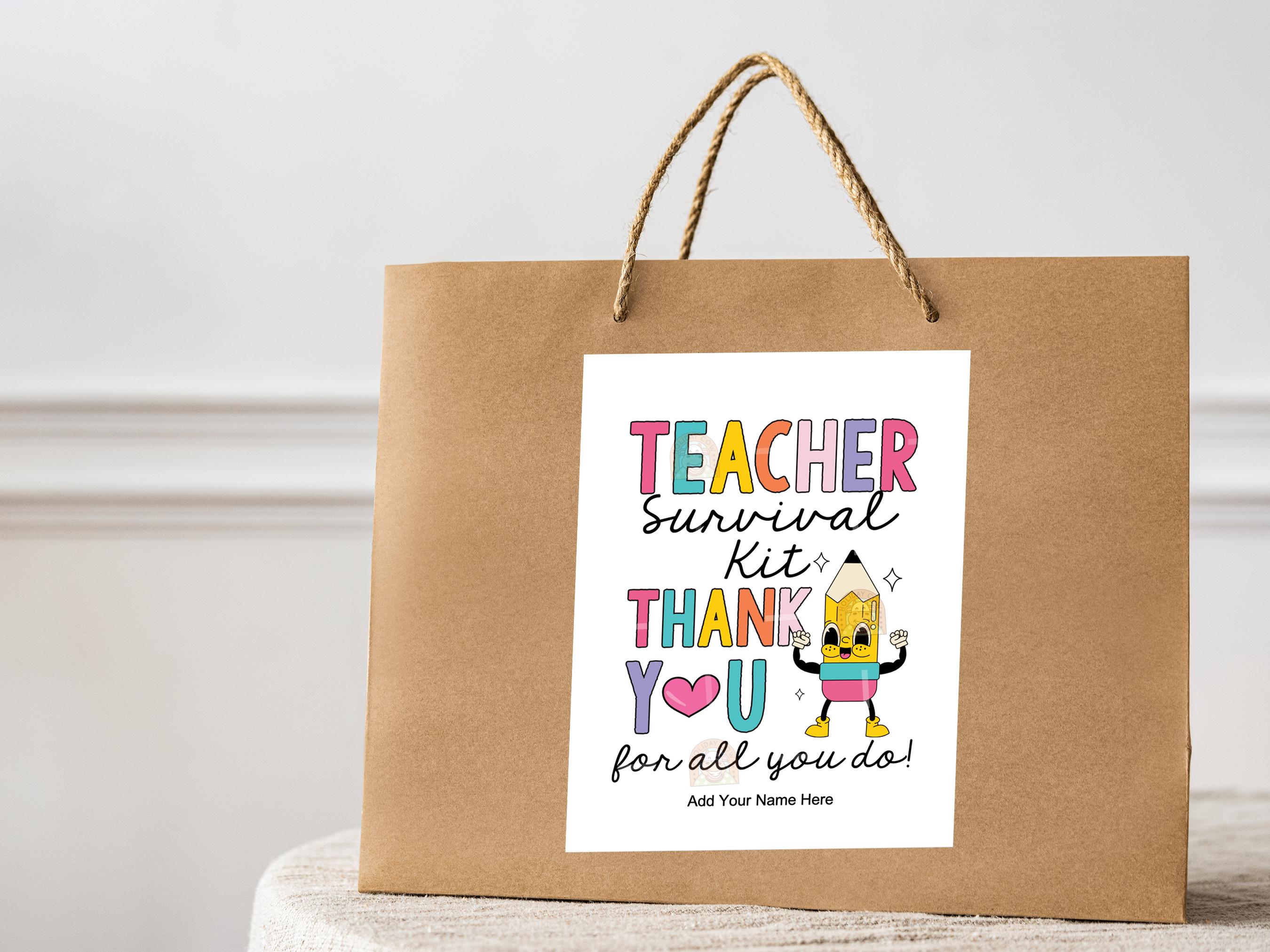 Teacher Survival Kit, Printable Teacher Appreciation Gift for Teacher ...