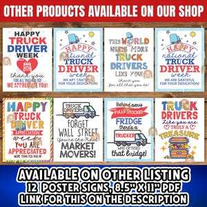 Truck Driver Appreciation Gift, Truck Driver Appreciation Week Card ...