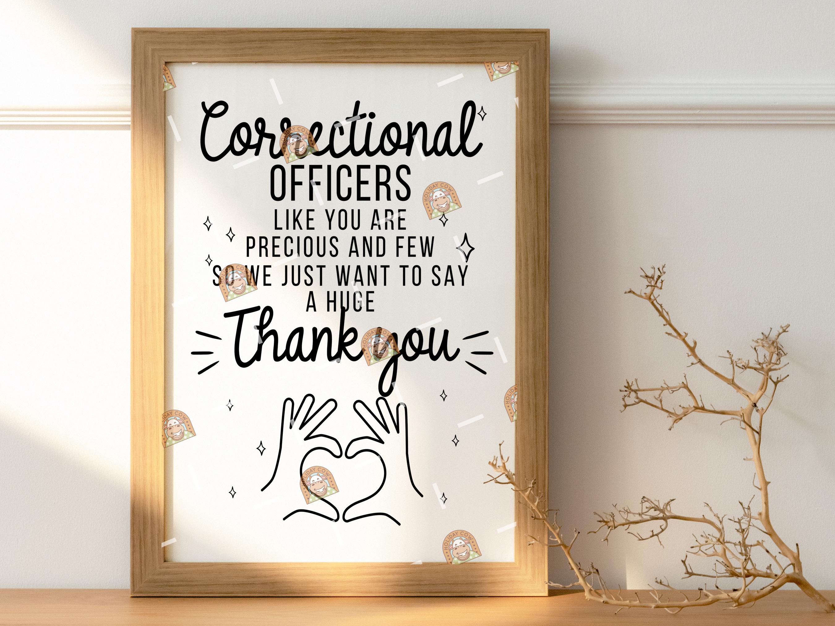 Correctional Officer Gift, Printable Correctional Officer Week Card ...